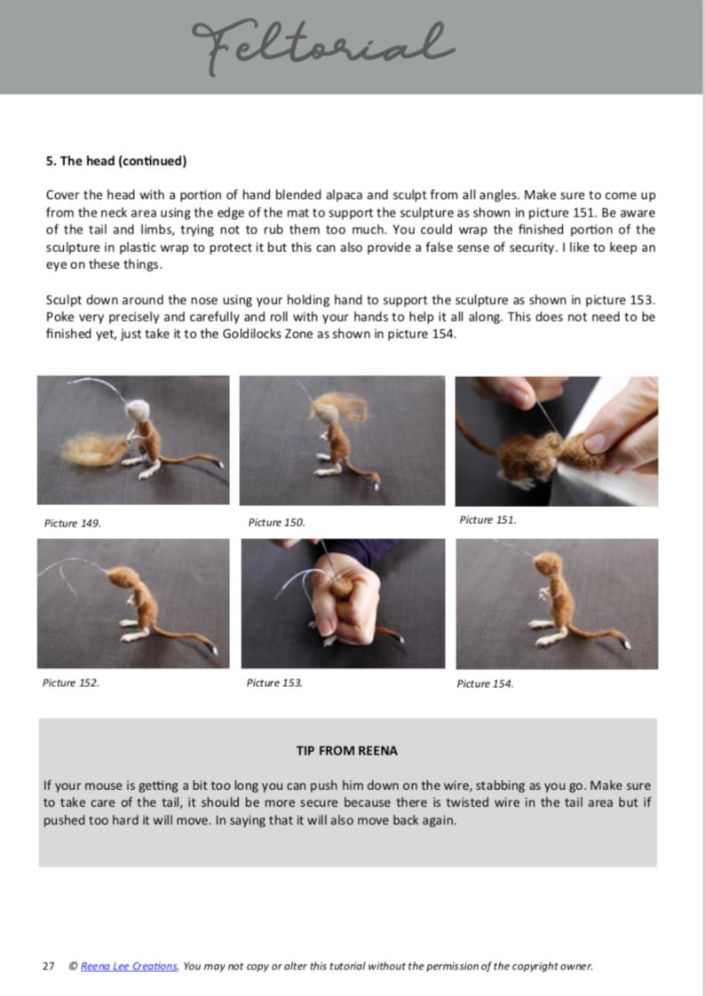 Needle Felting Tutorial Baby Hopping Mouse - Etsy