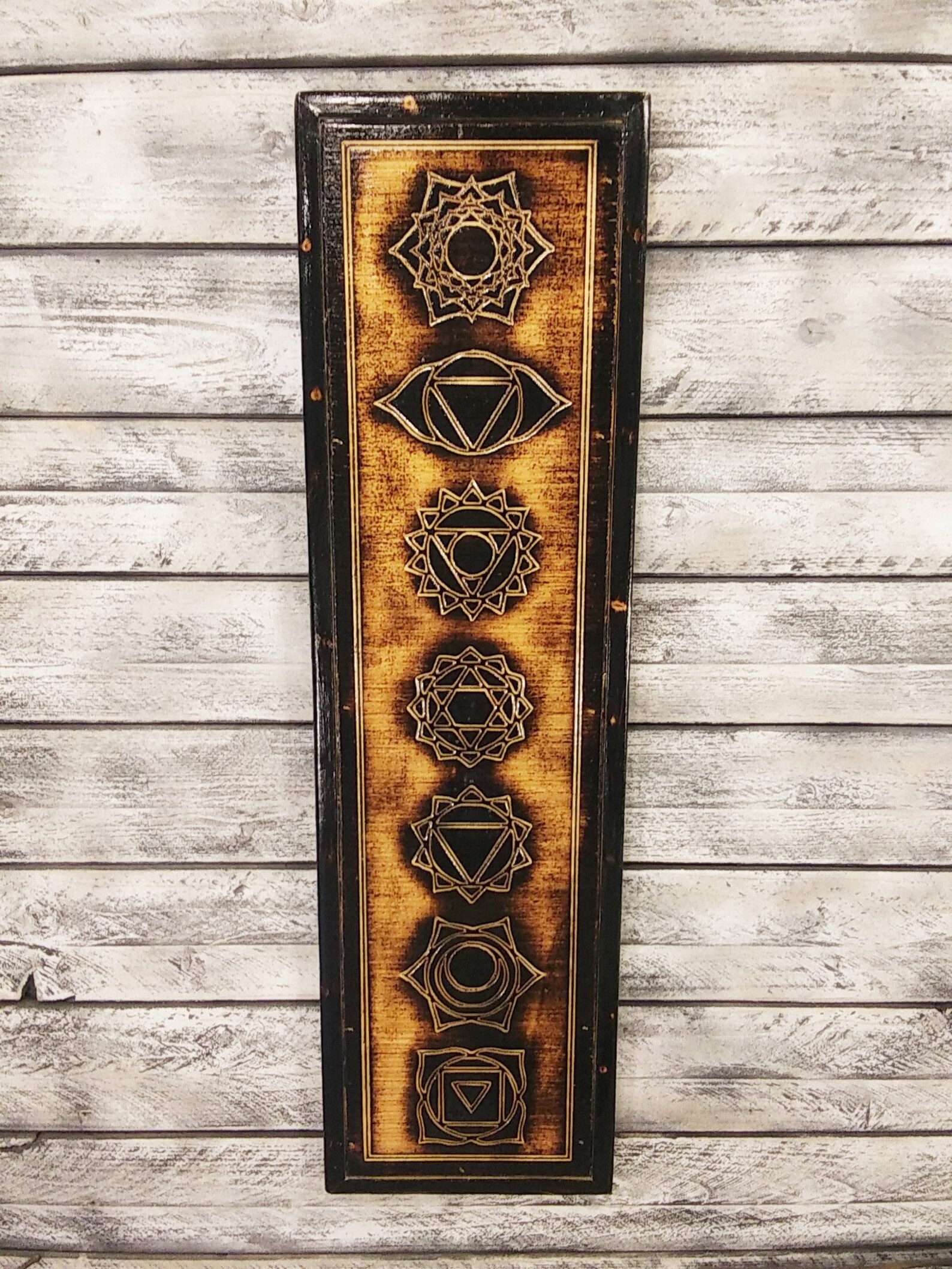 Chakras Wood Carving Burning Chakra Art Meditation Space - Etsy