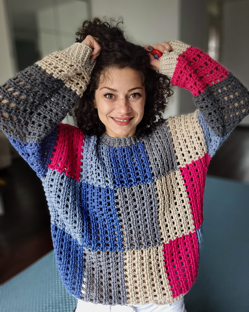 Crochet Pattern//pane Sweater | Etsy