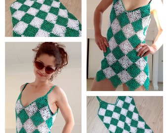 Crochet Beach Cover up Tunic Dress Robe Beachwear - Etsy