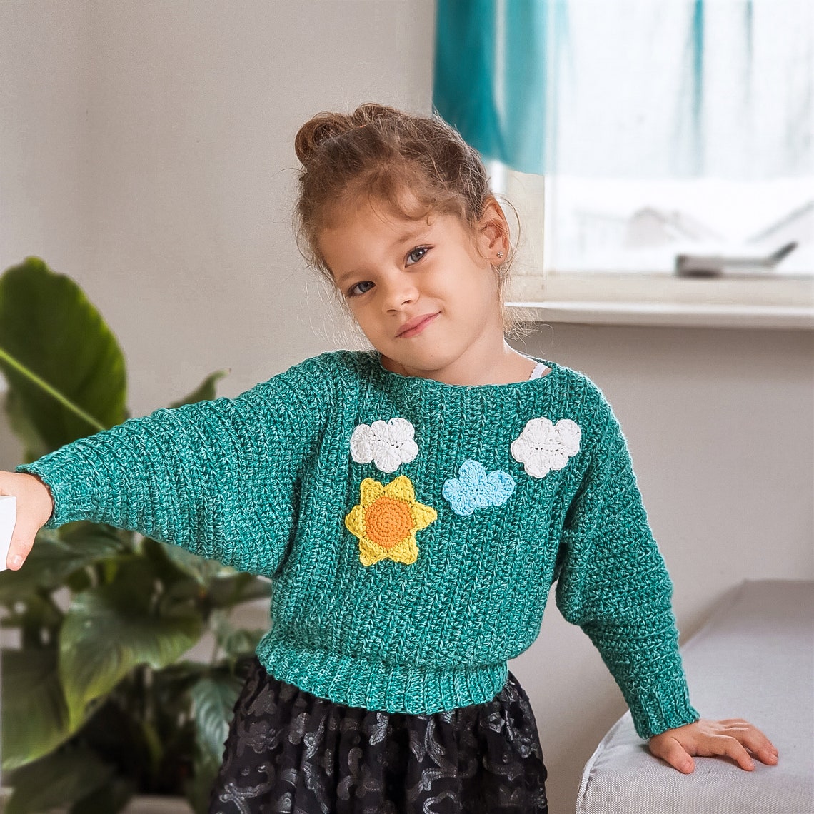 Crochet Pattern//happy Clouds Sweater | Etsy