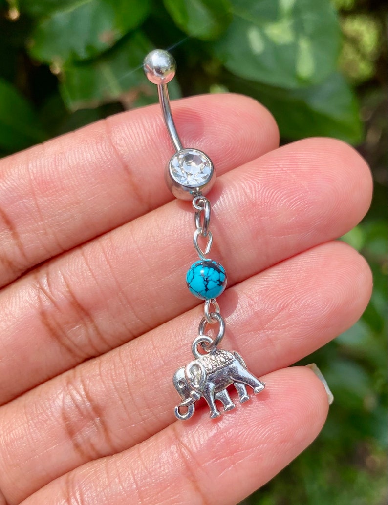 Elephant Belly Button Ring - Etsy