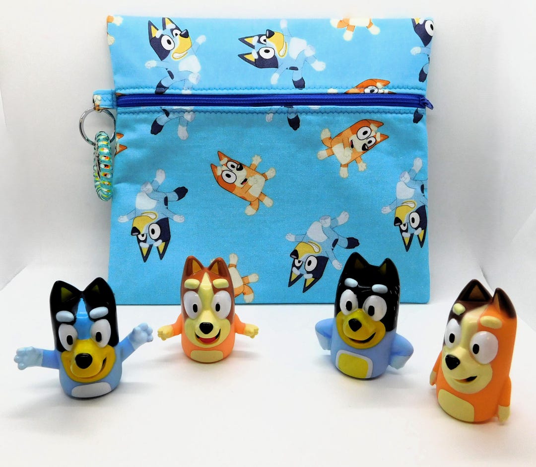 Bluey and Bingo Zipper Pouch Bag With Keyring and Spiral Bracelet 4 ...