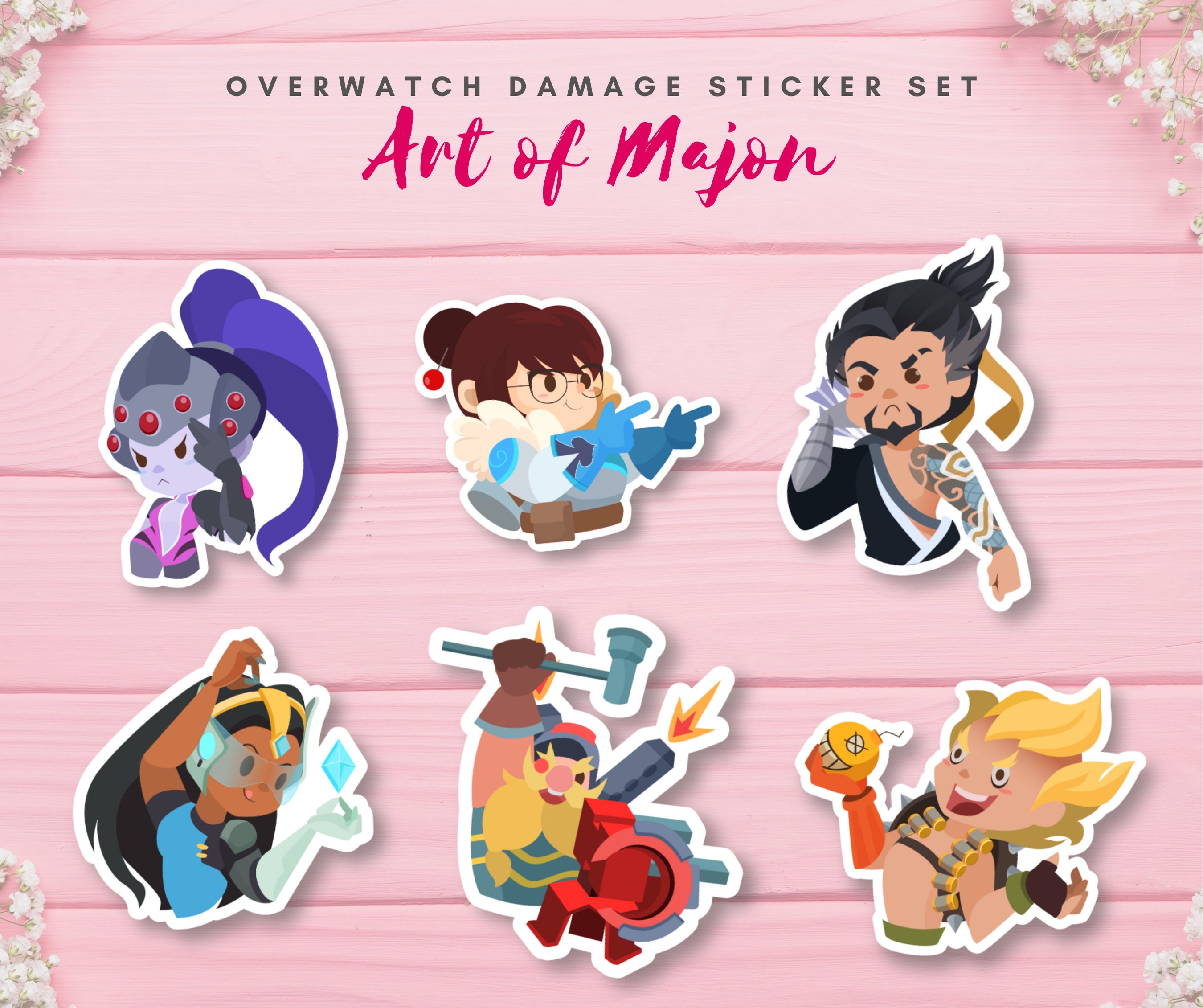 Overwatch Inspired Sticker DPS - Etsy