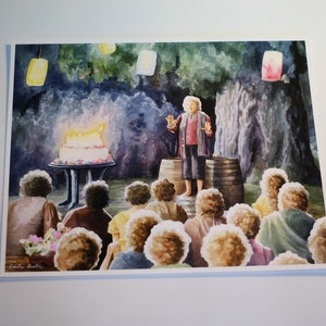 Bilbo's Birthday Speech, Lord of the Rings Art Print, Hobbit Party - Etsy
