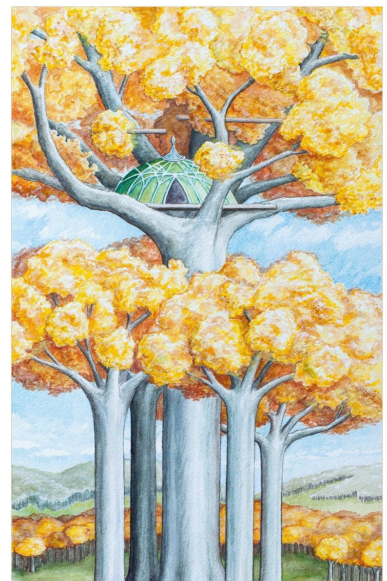 Lothlórien Print Cerin Amroth Lord of the Rings Watercolor | Etsy