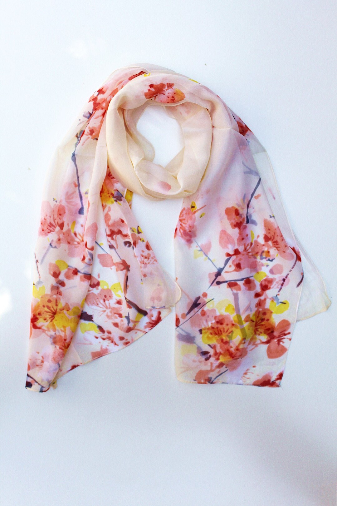 Long Scarf/chiffon Poly Neck Scarf/hair Scarf/bohemian Scarf/turban ...