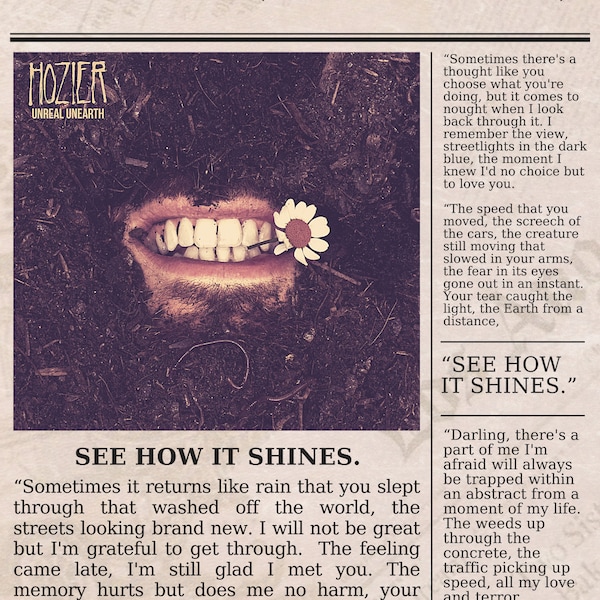 Hozier Poster - Etsy