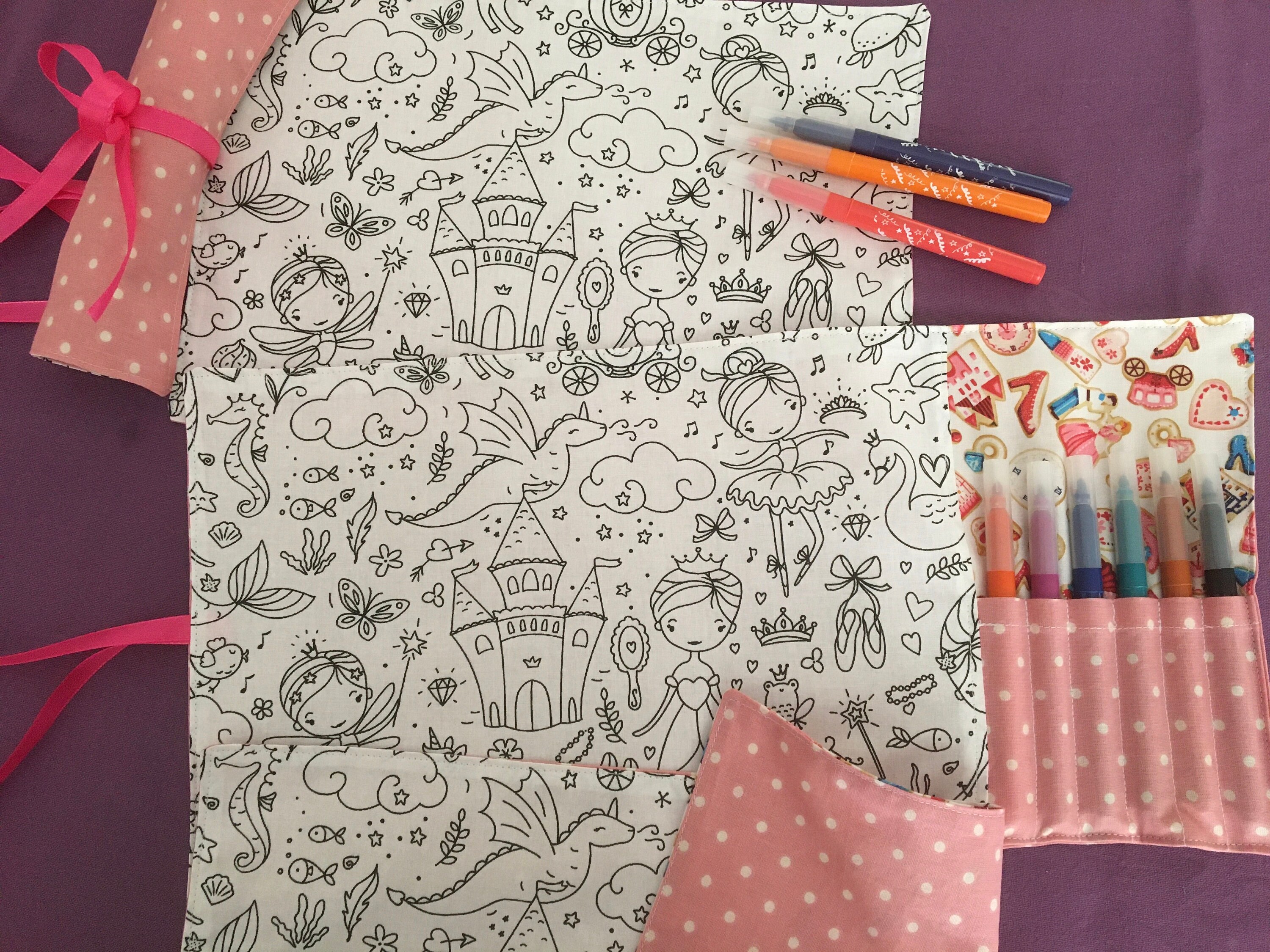 Children's Coloring Book, Made of Fabric, Washable, Zero Waste - Etsy