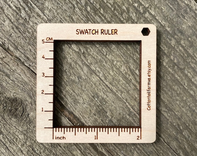 Gauge Swatch Measurement Ruler Square Tool for Knitting or Crochet Gift ...