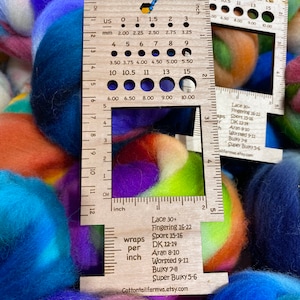 Knitting Tool, Needle Gauge, Swatch Gauge, Knitting Ruler, WPI Gauge ...