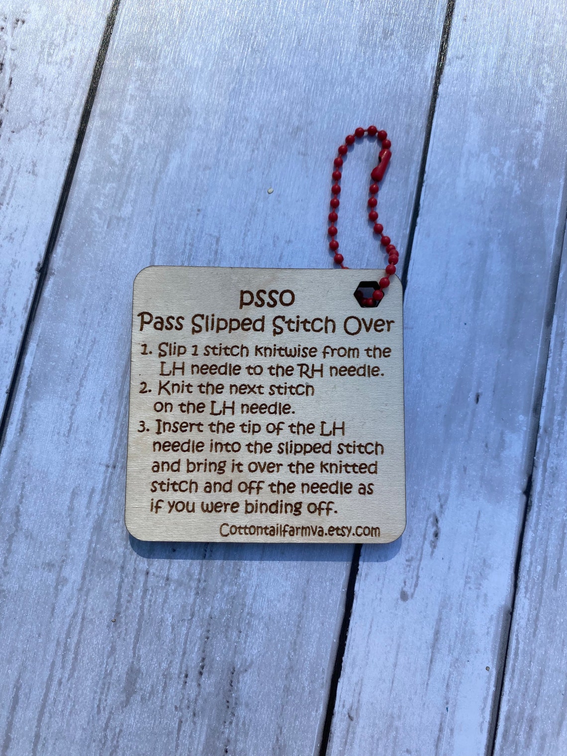 Knitting Stitch Reminder PSSO Directions Mini Helpers | Etsy