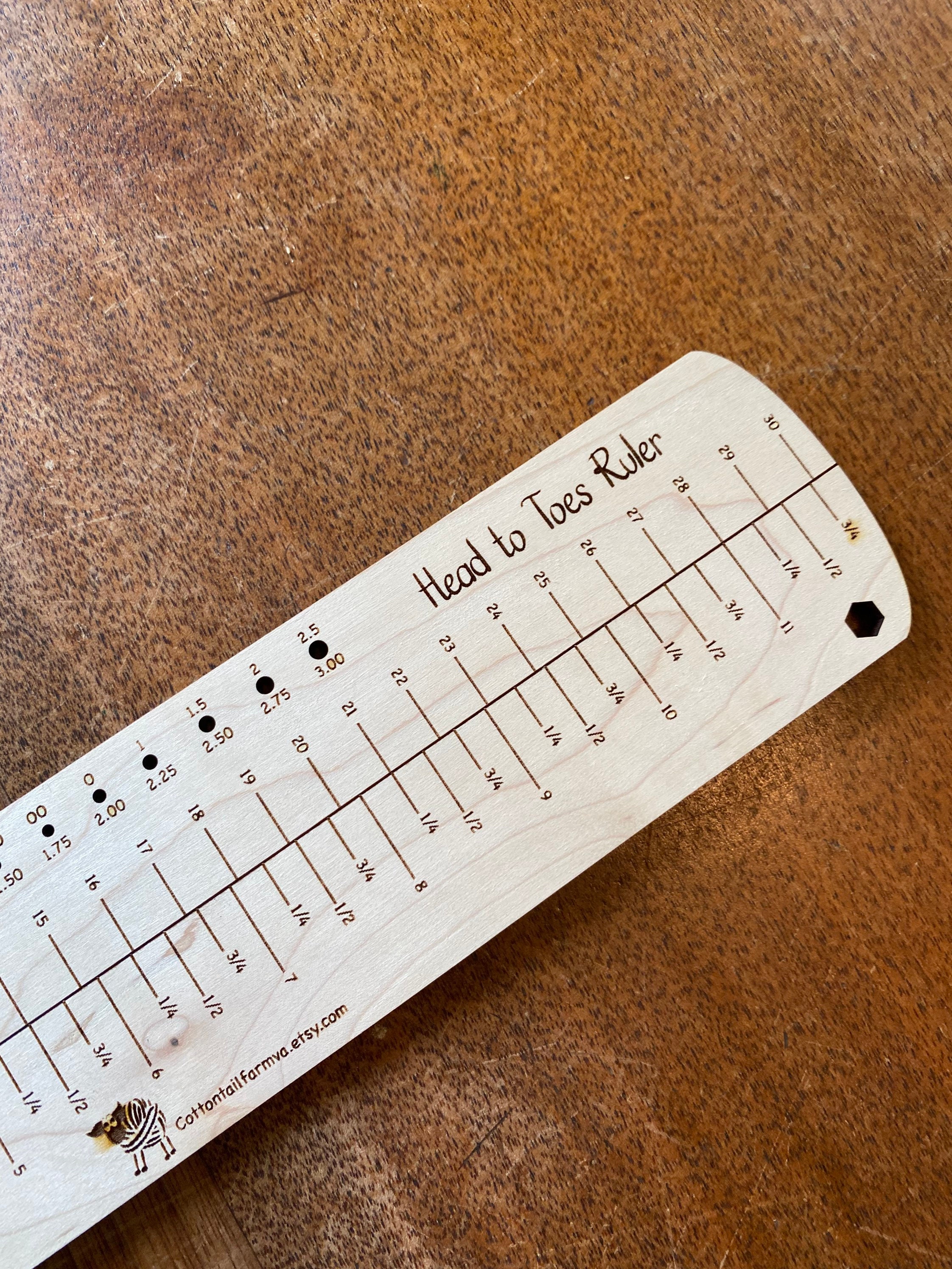 Sock Knitting Measure, Knitting Ruler, Hat Ruler, Head to Toe Knitting ...