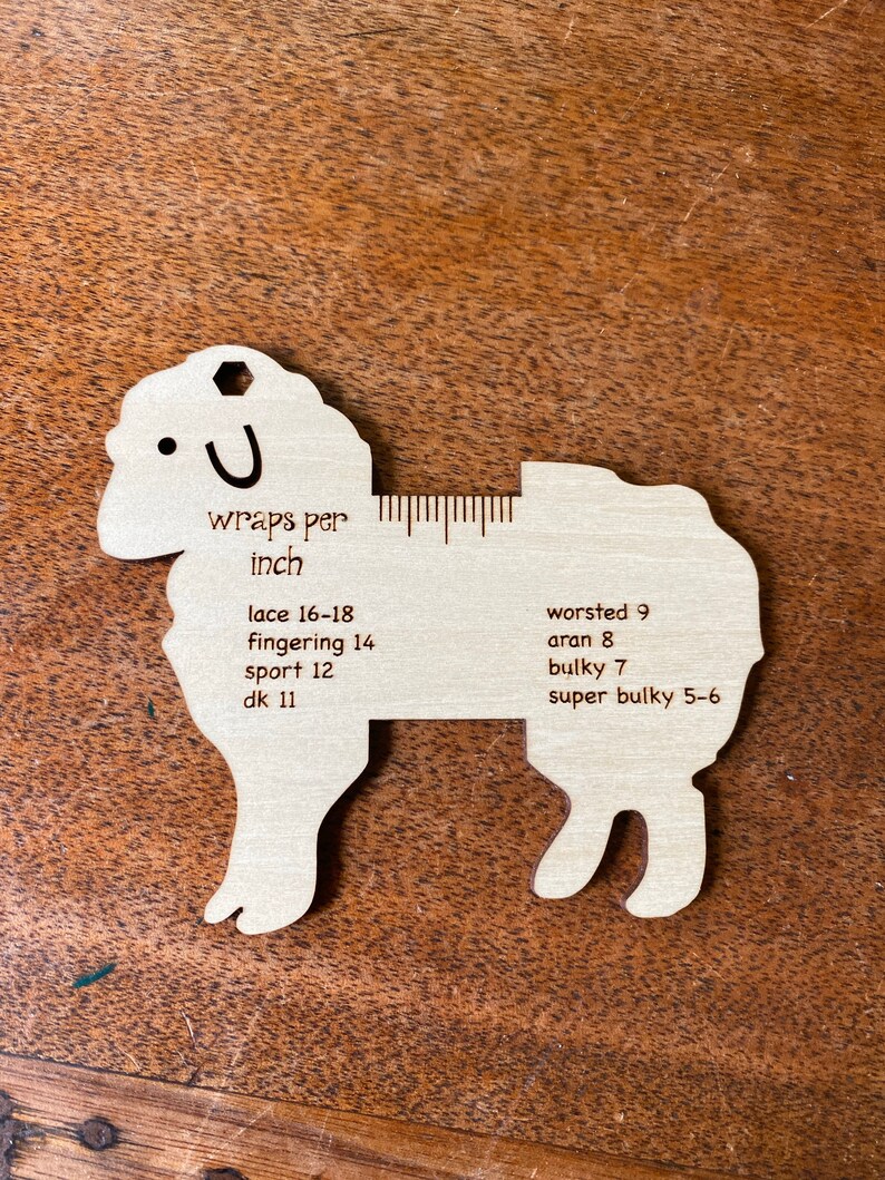 Wraps per inch gauge yarn tool knitting tool WPI tool | Etsy