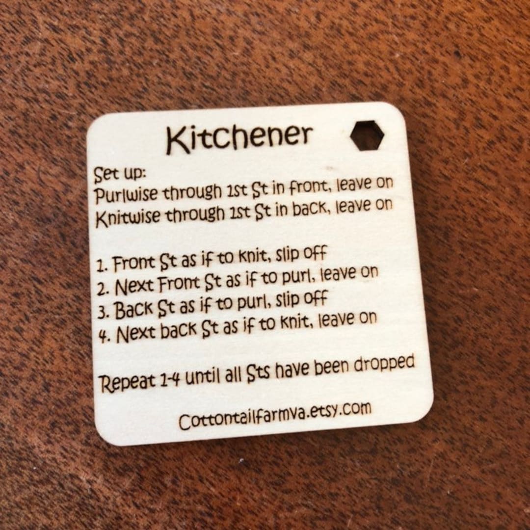 Kitchener Stitch, Yarn Tool, Knitting Tool, Sock Reminder, Kitchener ...