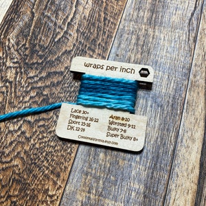 Wraps per Inch Gauge, Yarn Tool, Knitting Tool, WPI Tool, Spinning ...