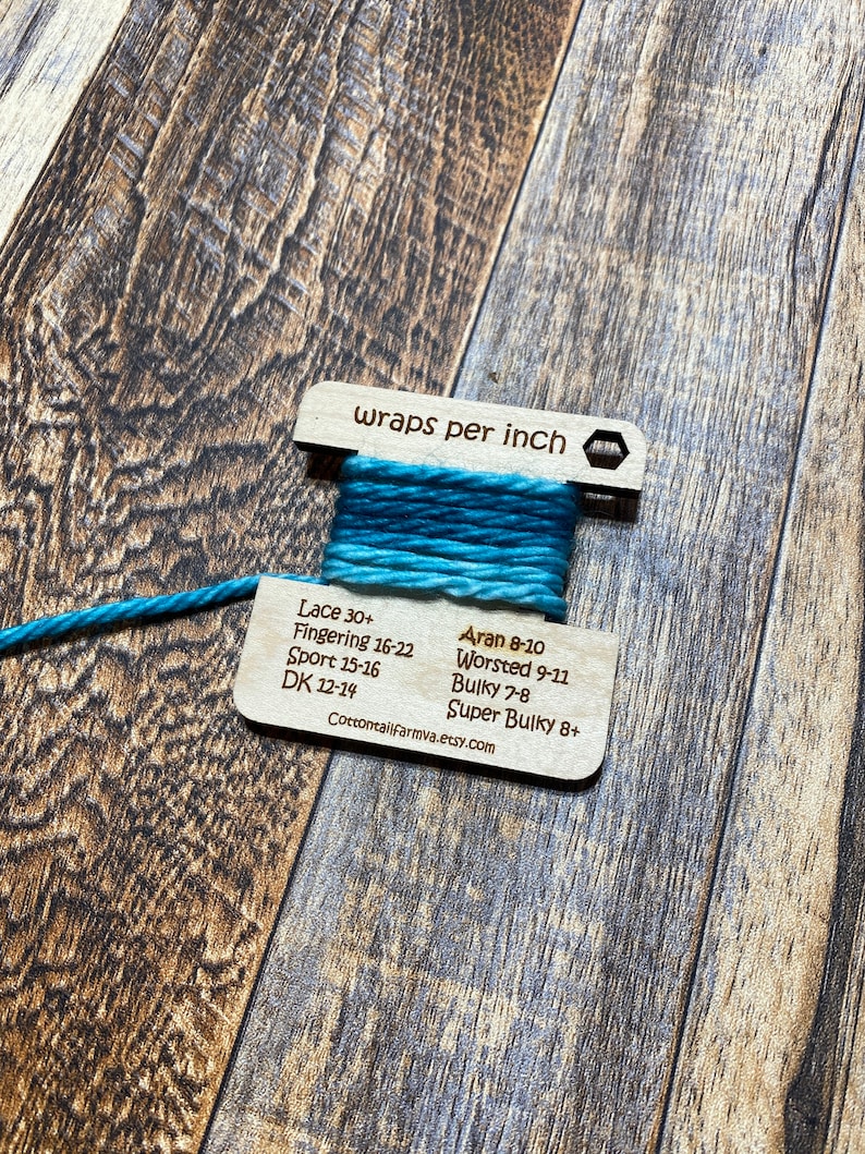 Wraps per Inch Gauge Yarn Tool Knitting Tool WPI Tool - Etsy