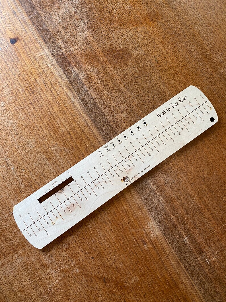 Sock Knitting Measure Knitting Ruler Hat Ruler Head to Toe | Etsy