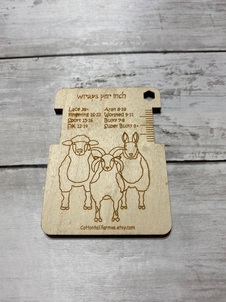 Wraps per Inch Gauge Yarn Tool Knitting Tool WPI Tool - Etsy
