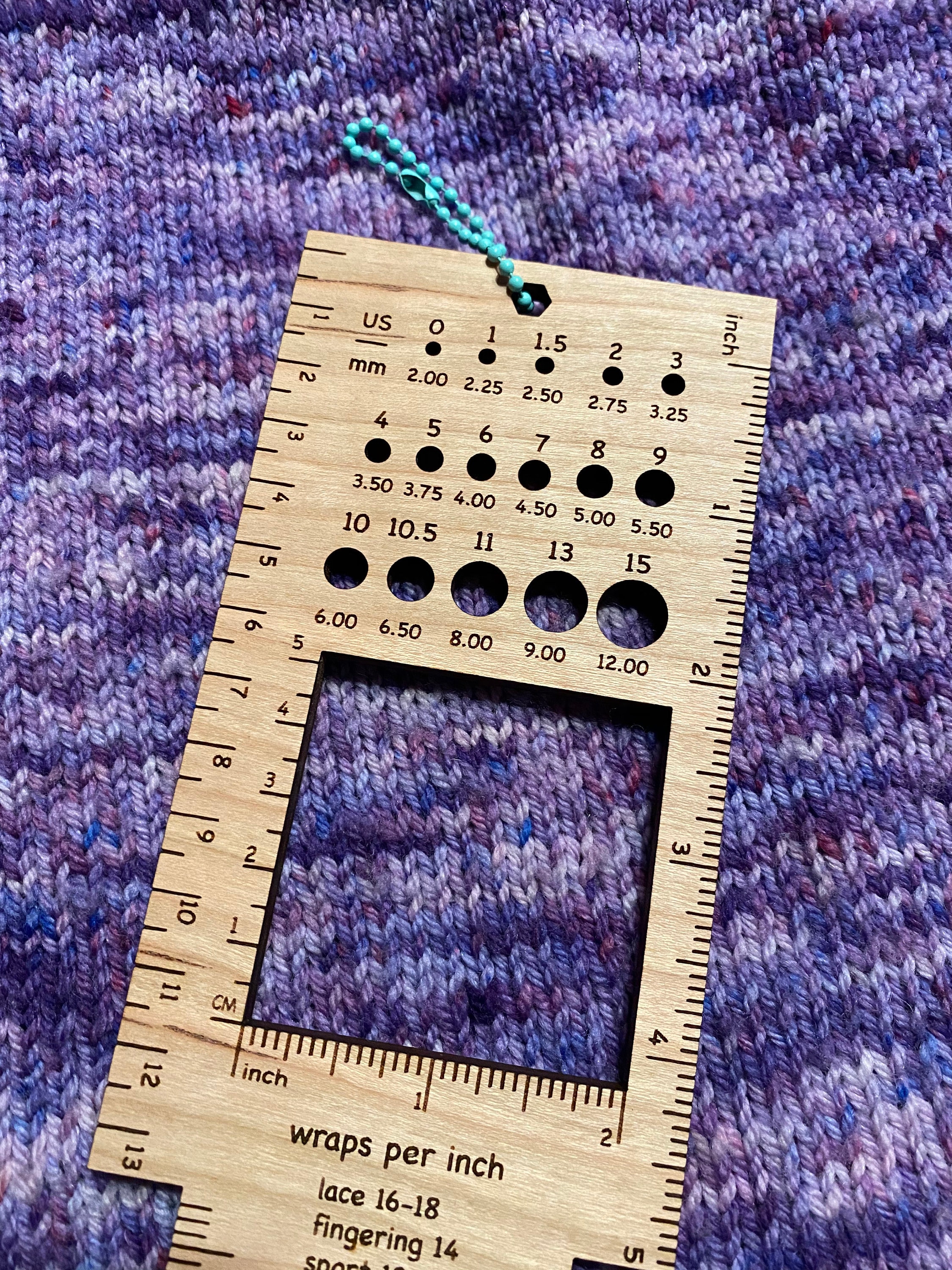 Knitting tool Needle Gauge Swatch Gauge Knitting ruler WPI | Etsy