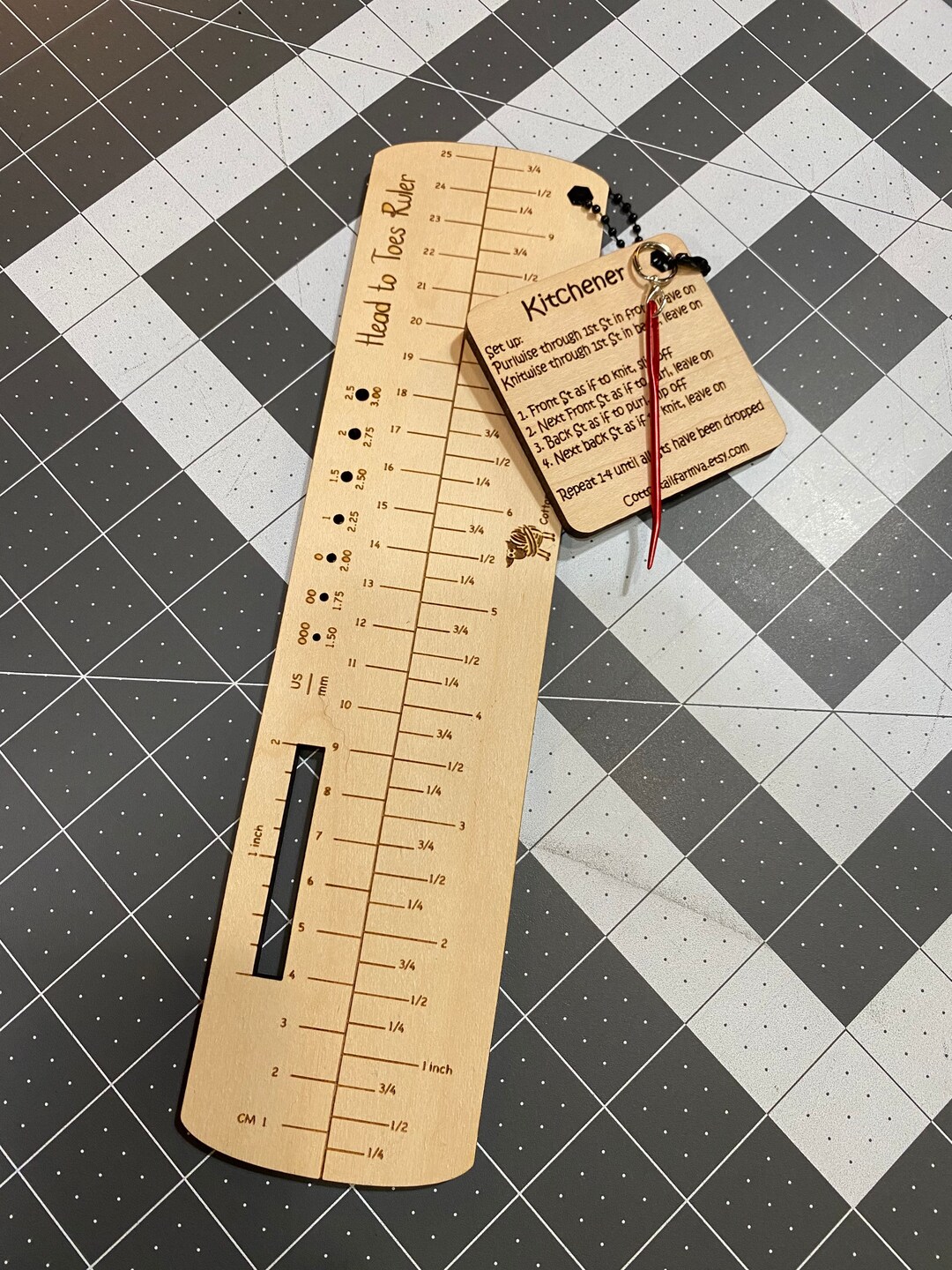 Sock Knitting Kit, Knitting Ruler, Hat Ruler, Head to Toe Knitting ...