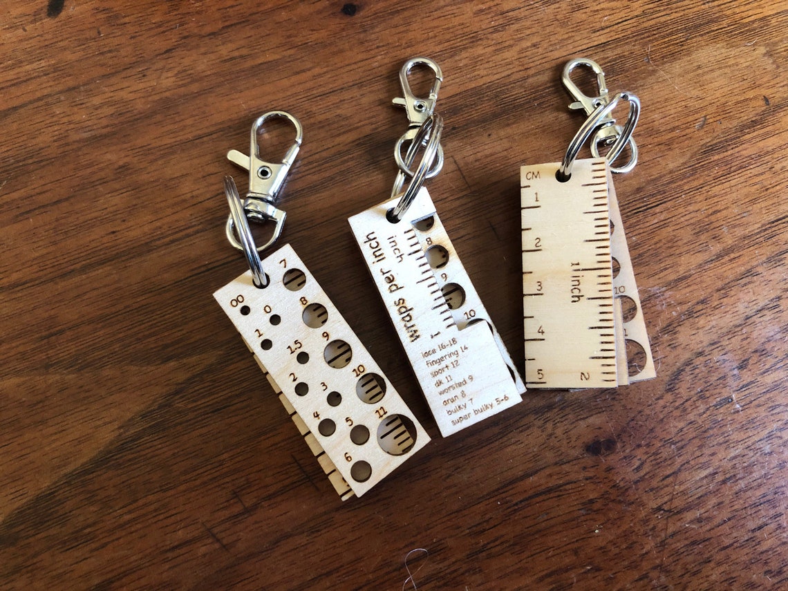 Knitting Tool Keychain Knitting Gift Knitting Gauge - Etsy