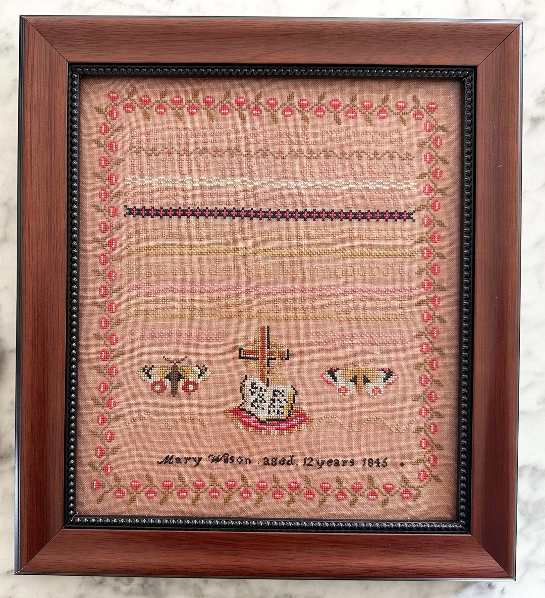 Mary Wilson 1845 A Reproduction Antique Sampler Pattern - Etsy