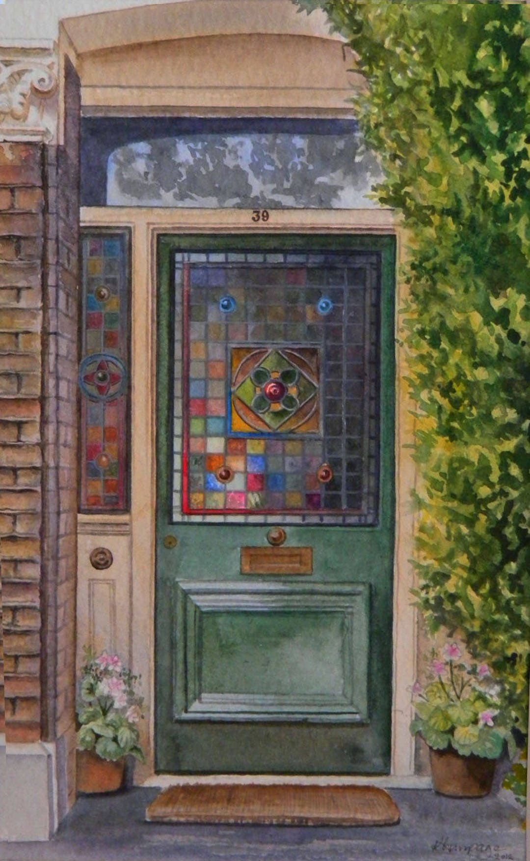 Small Hand Painted House or Building Portrait Painting in Watercolour 7 ...