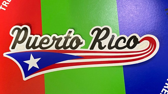 Puerto Rico Vinyl Sticker | Etsy