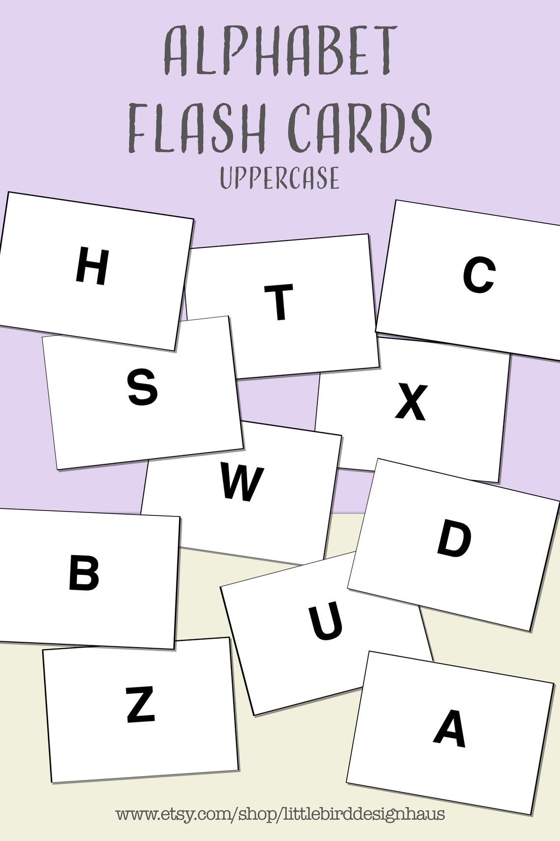 Alphabet Uppercase Flash Cards Printable. Kindergarten. Flashcards ...