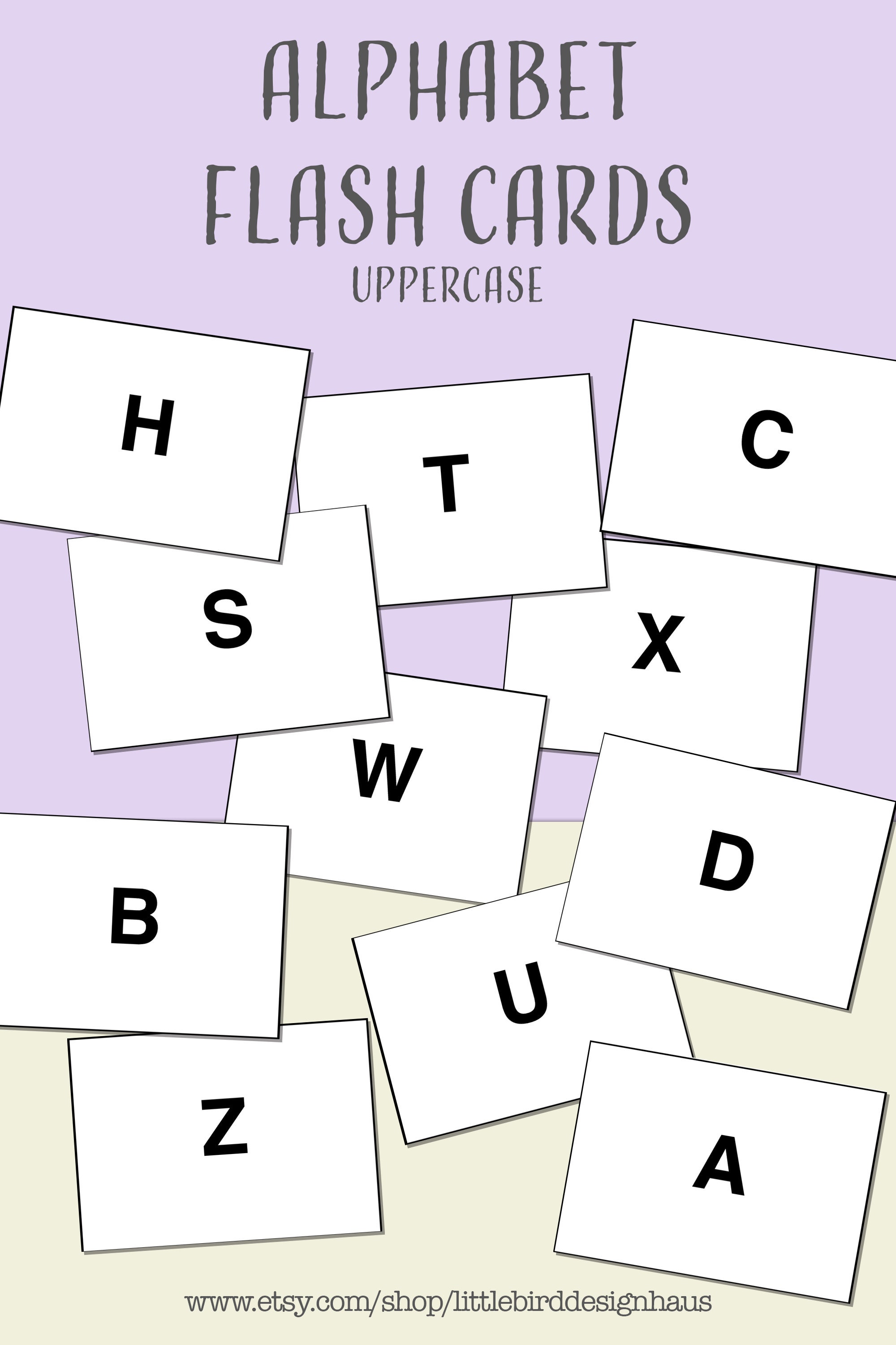 Alphabet Uppercase Flash Cards Printable. Kindergarten. Flashcards ...