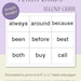 46 Dolch Second Grade Sight Word Flash Cards Printable. 2nd Grade ...