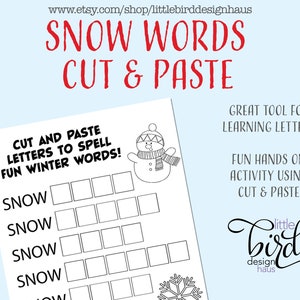 Winter Cut and Paste Activity Worksheet | Printable Kindergarten ...