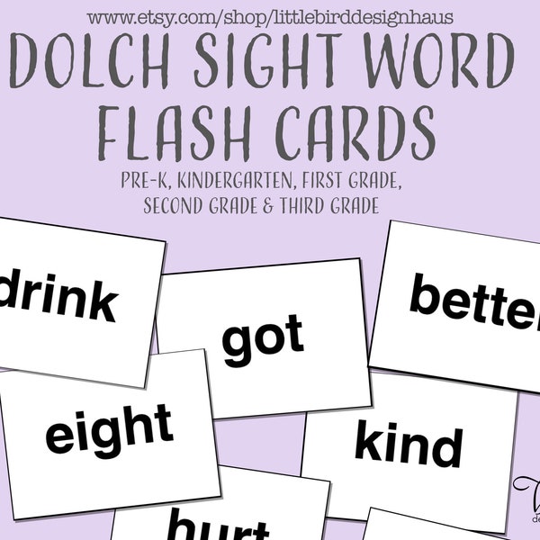 Dolch Sight Words - Etsy