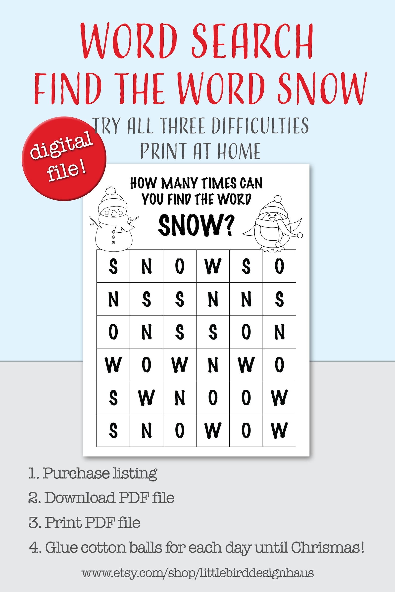 Winter Word Search Activity Worksheet | Printable Kindergarten ...