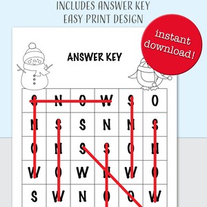 Winter Word Search Activity Worksheet | Printable Kindergarten ...