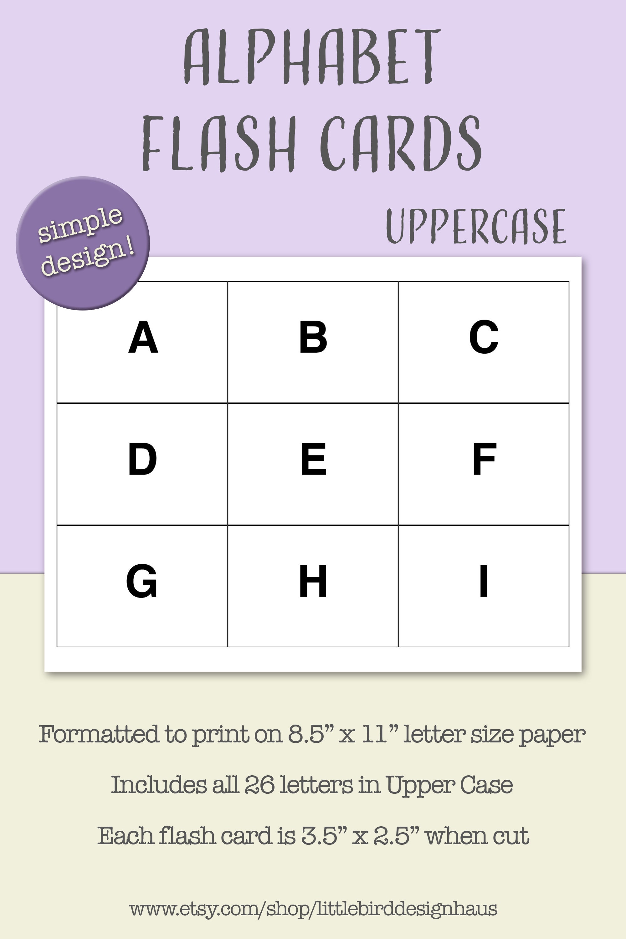 Alphabet Uppercase Flash Cards Printable. Kindergarten. Flashcards ...