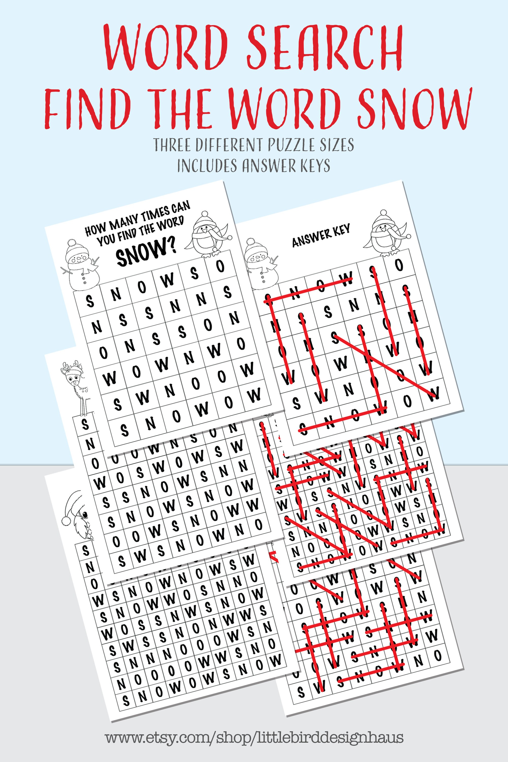Winter Word Search Activity Worksheet | Printable Kindergarten ...