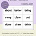 41 Dolch Third Grade Sight Word Flash Cards Printable. 3rd Grade ...