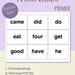 52 Dolch Primer Sight Word Flash Cards Printable. Kindergarten ...