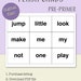 40 Dolch Pre-primer Sight Word Flash Cards Printable. Kindergarten ...