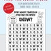 Winter Word Search Activity Worksheet | Printable Kindergarten ...
