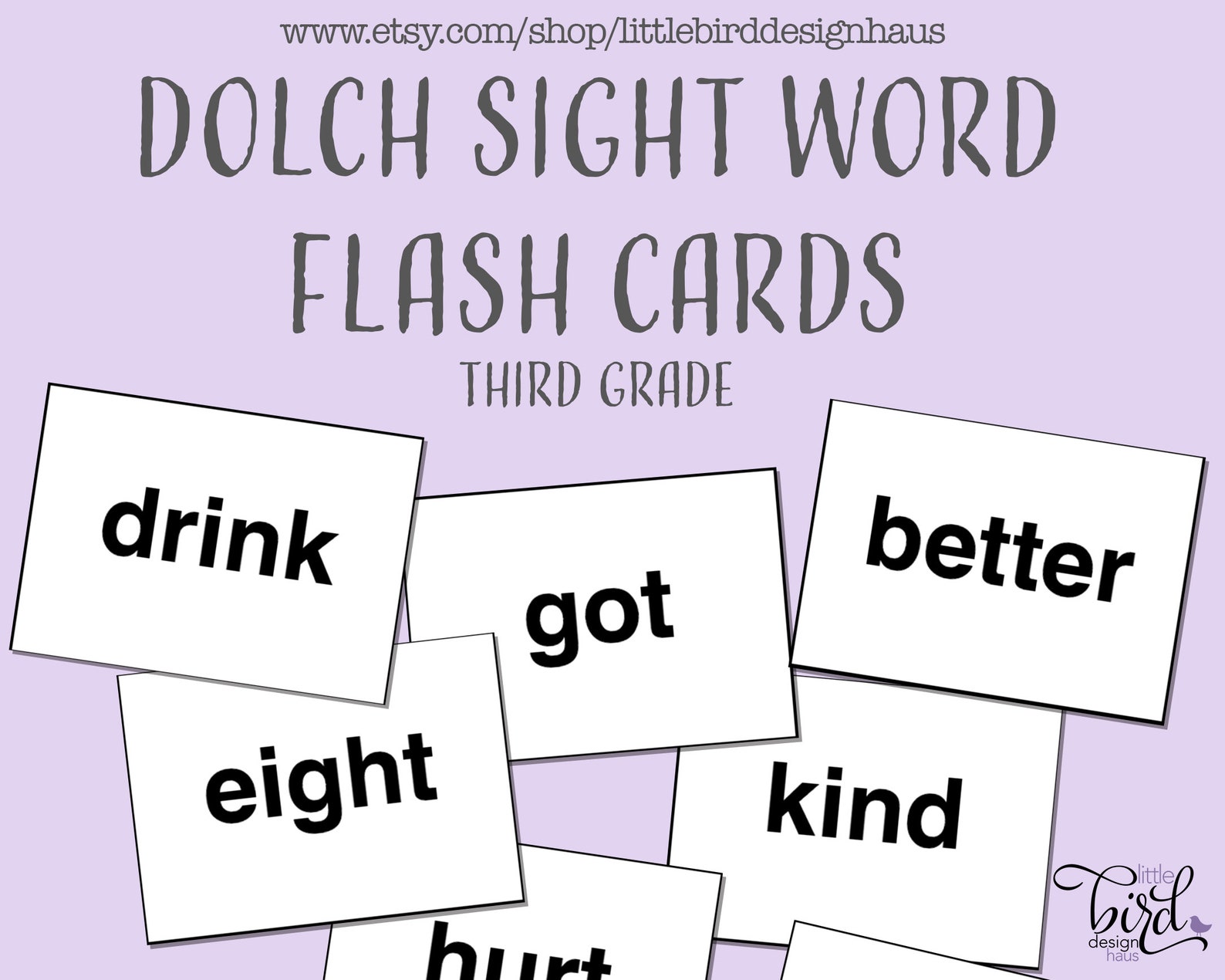 41 Dolch Third Grade Sight Word Flash Cards Printable. 3rd Grade ...
