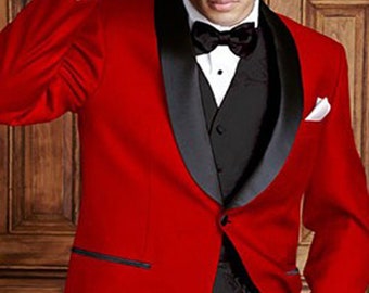 Red Tuxedo Jacket | Etsy