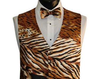 Tiger Print Vest - Etsy