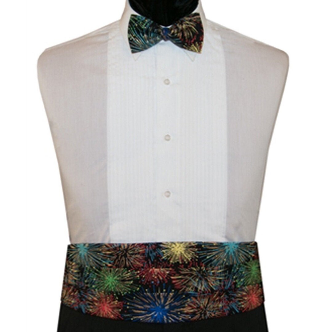 Rainbow Gold Sparklers Cummerbund and Bow Tie - Etsy