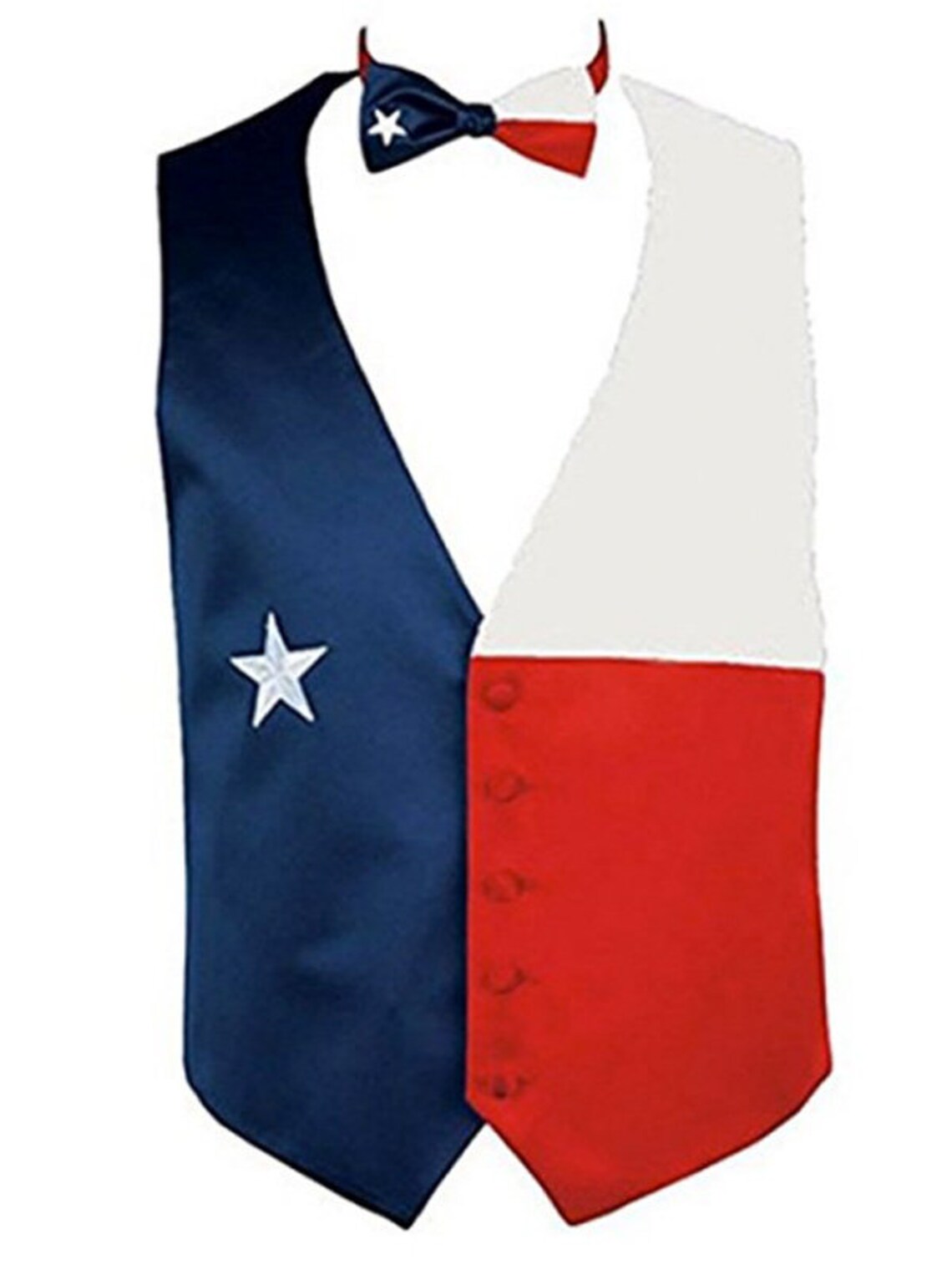 Texas Flag Novelty Vest With Matching Bow Tie - Etsy
