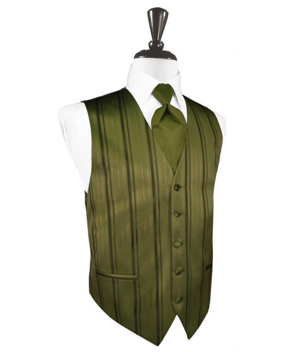 Striped Satin Vest in Shades of Clover Fern Holly Hunter - Etsy