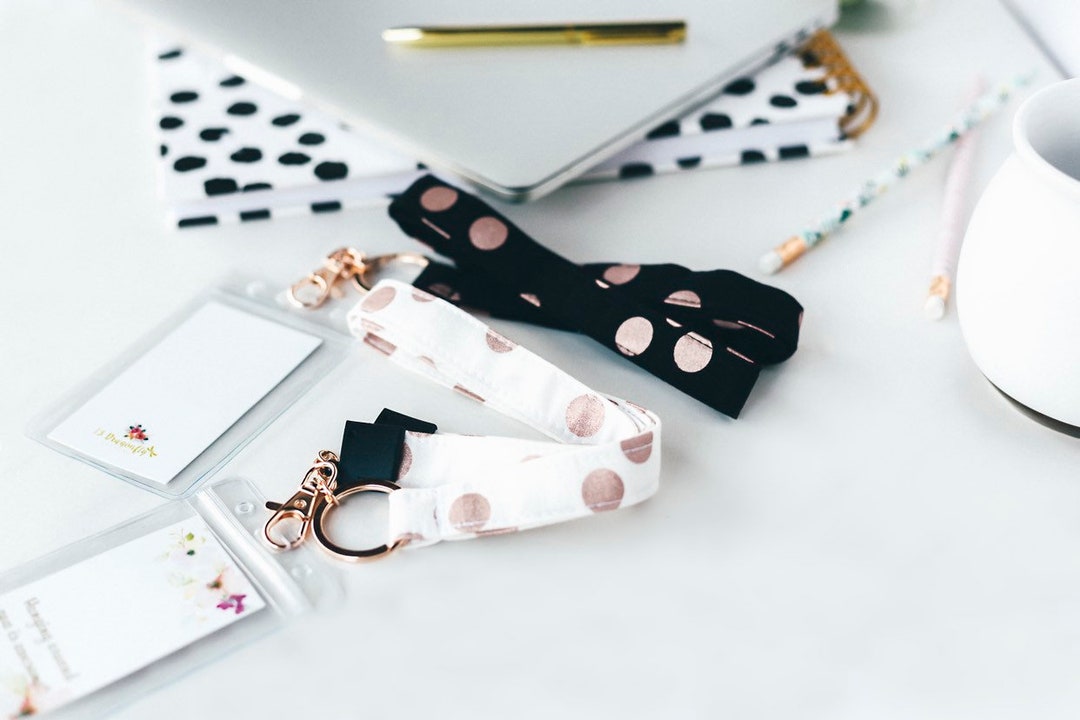 Thin Lanyard, Breakaway Lanyards, Rose Gold Lanyard - Etsy