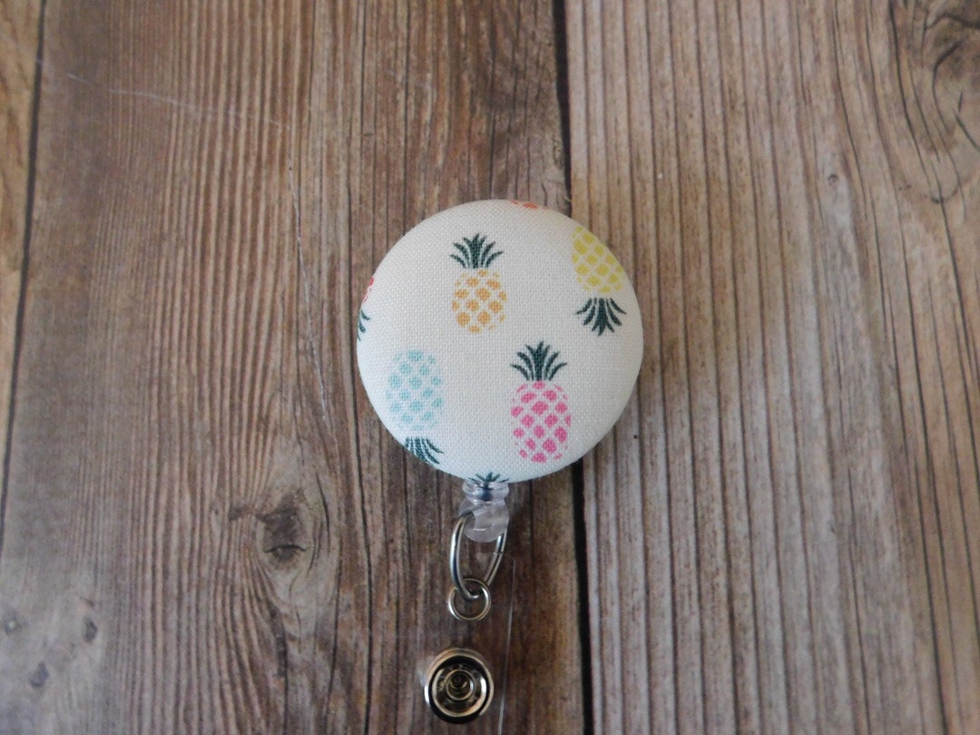 Pineapple Badge Reel Summer Retractable ID Badge - Etsy